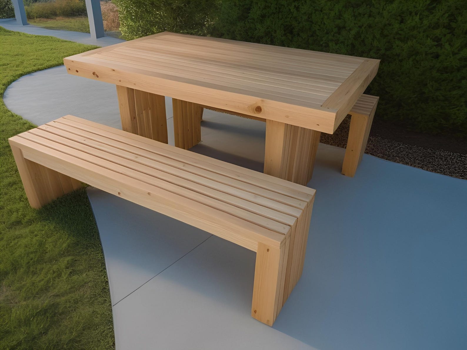 DIY Modern Bench Build Plans,patio Sitting Bench Plans,outdoor Patio ...