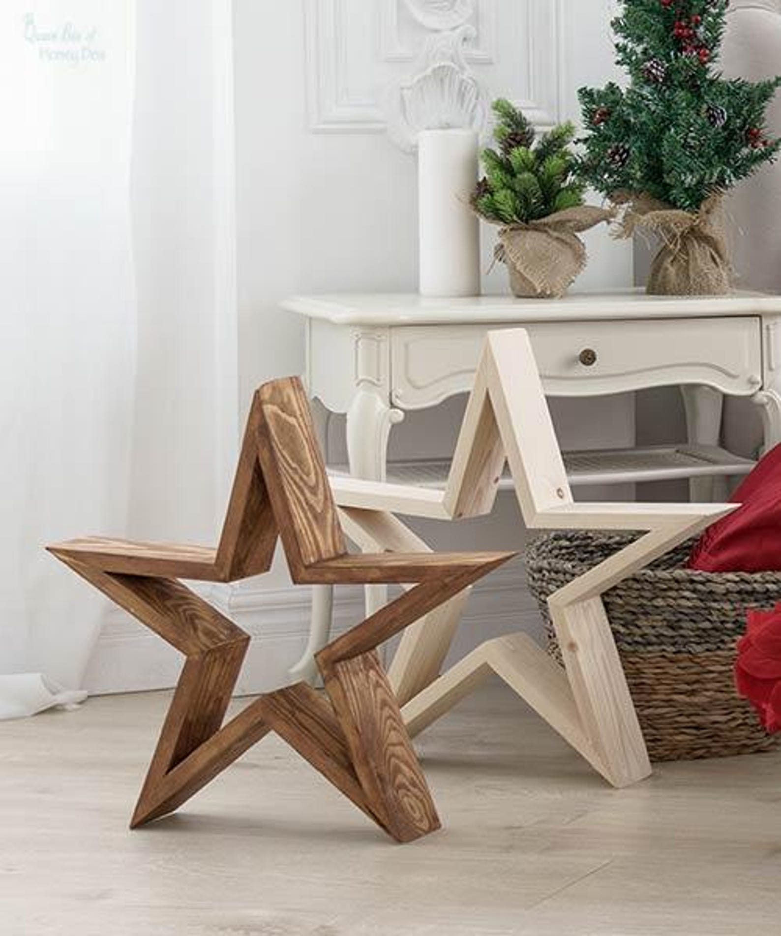 Rustic Christmas Star Plan: DIY Wooden Holiday Decor (PDF Download) - Etsy