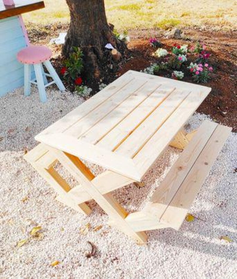 DIY Kid's Picnic Table Plans, Build Children's Outdoor Table, Small ...
