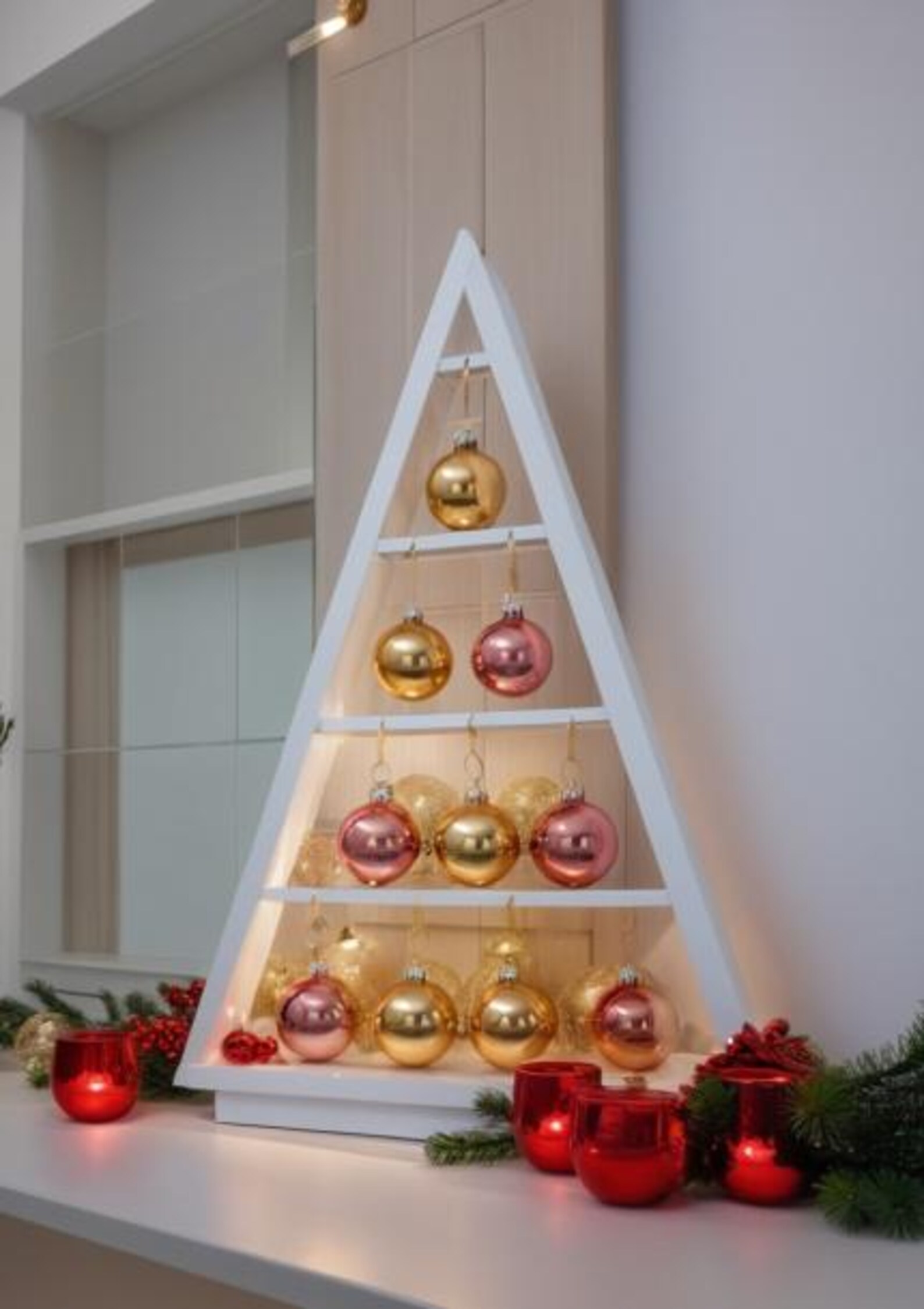 DIY Christmas Tree Shelf Plans: Modern Ornament Display (digital ...