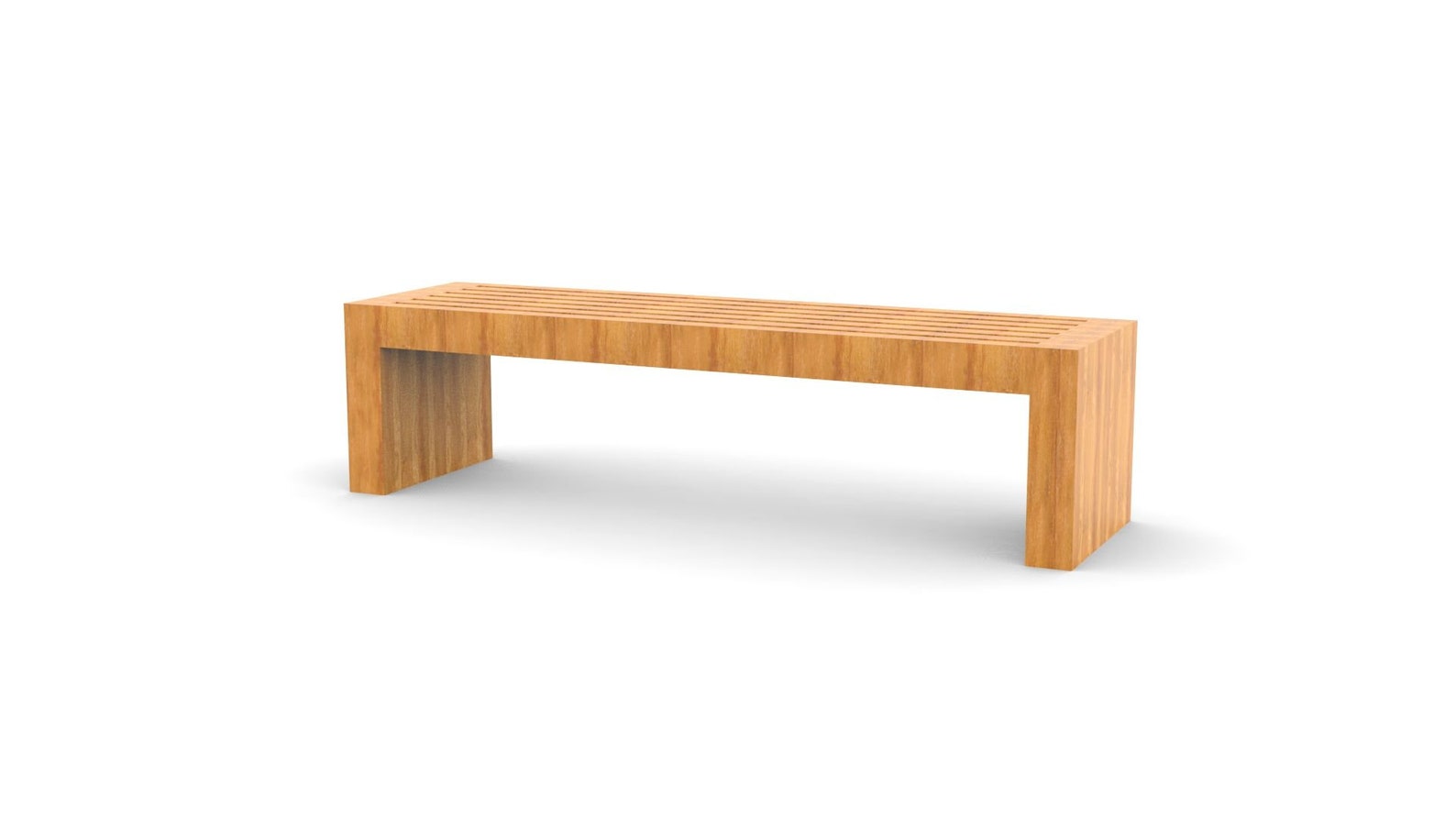 DIY Modern Slat Bench Plans, Simple Bench Plans, Patio Sitting Bench ...