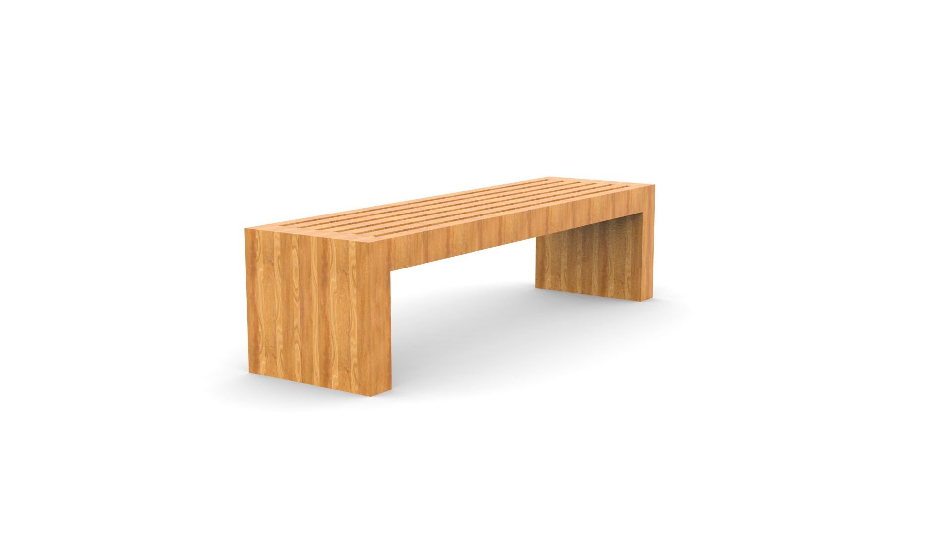 DIY Modern Slat Bench Plans, Simple Bench Plans, Patio Sitting Bench ...