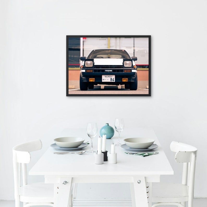 Toyota AE86 Trueno, Initial D, Sprinter, JDM Print, JDM Poster ...