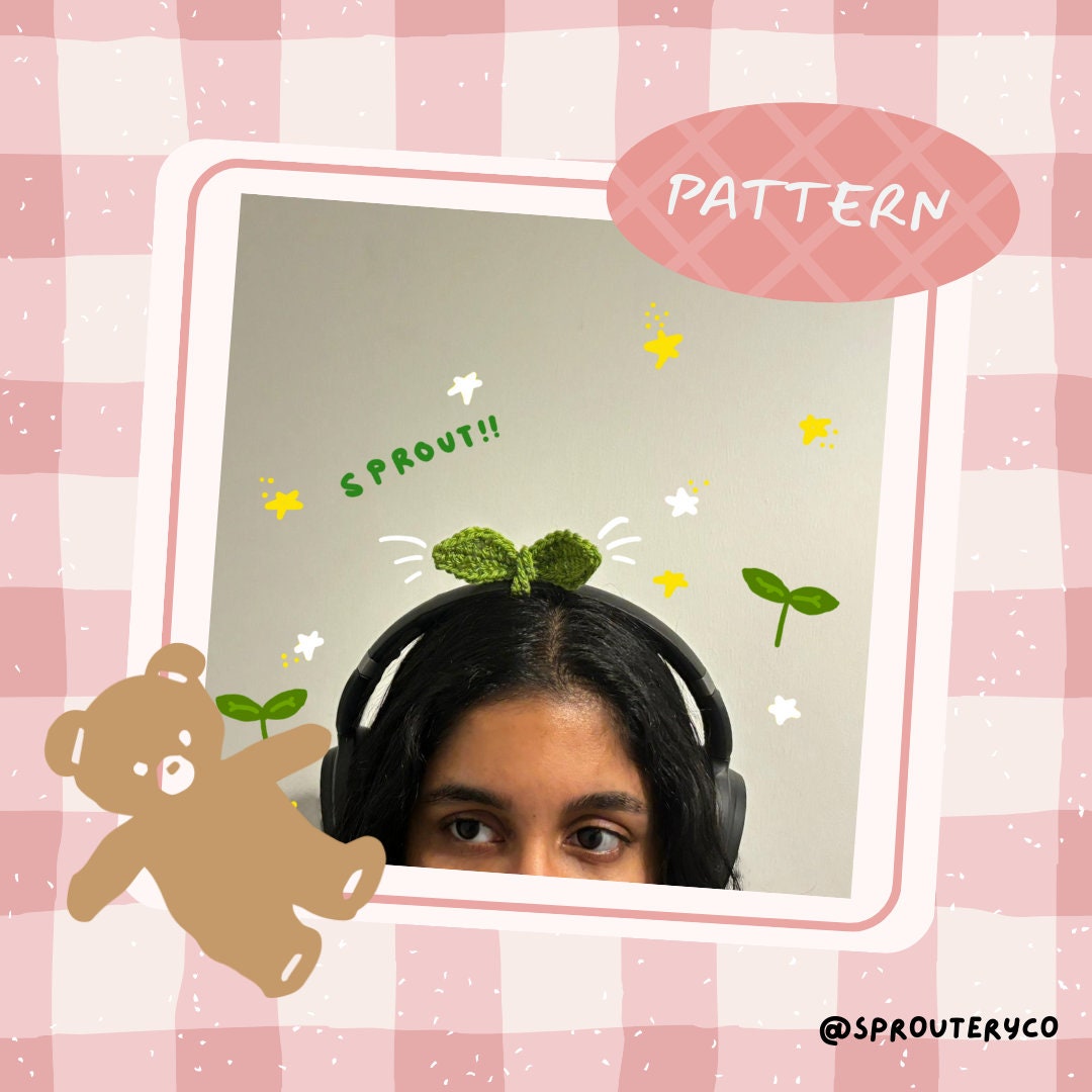 Crochet Headphone Sprout Charm PATTERN Cute Headphone Charm Handmade ...