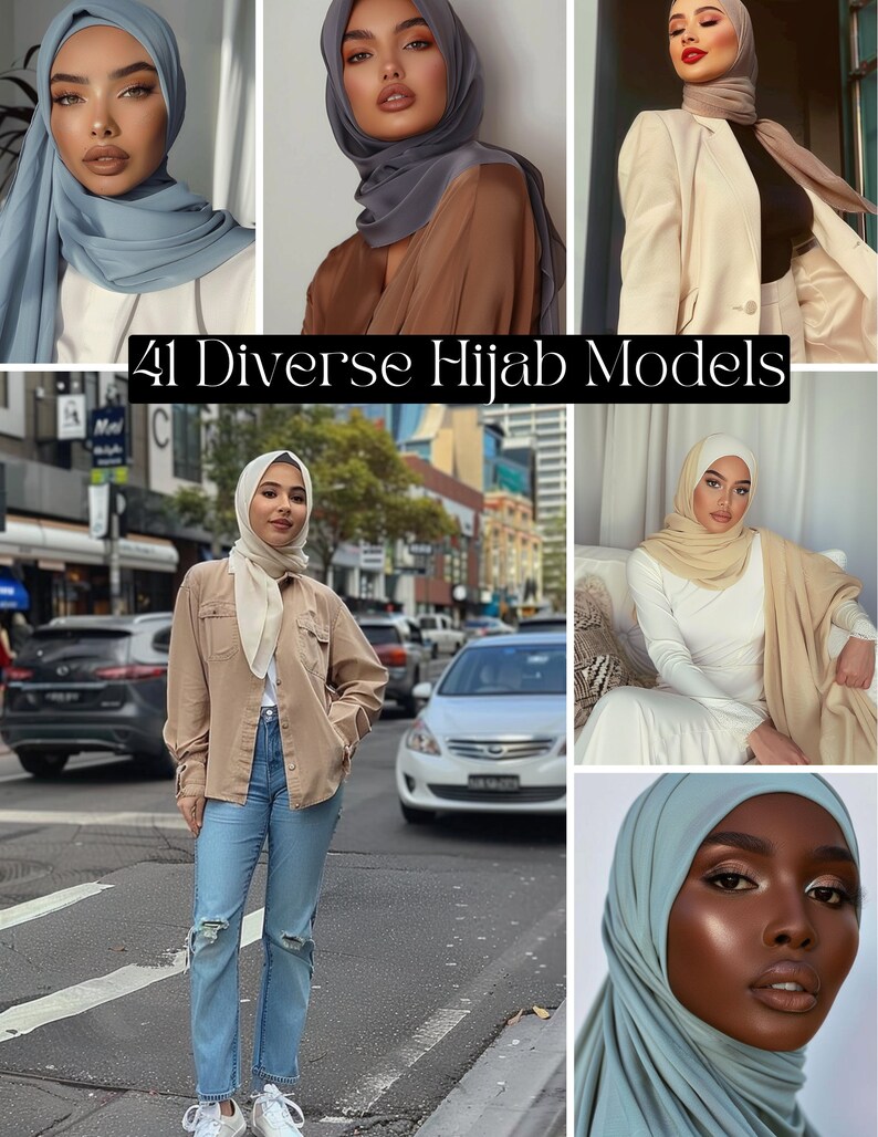 41 Diverse Hijab Models - Etsy