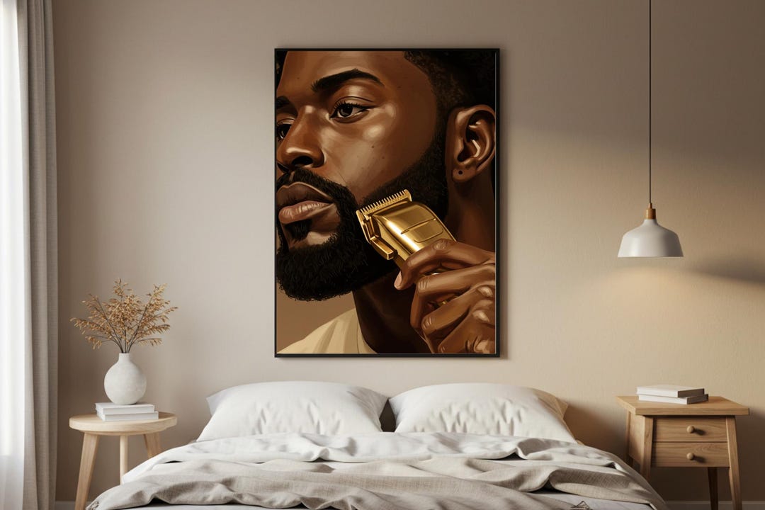 Black Men Wall Art African American Male Poster Stylish Black Man ...