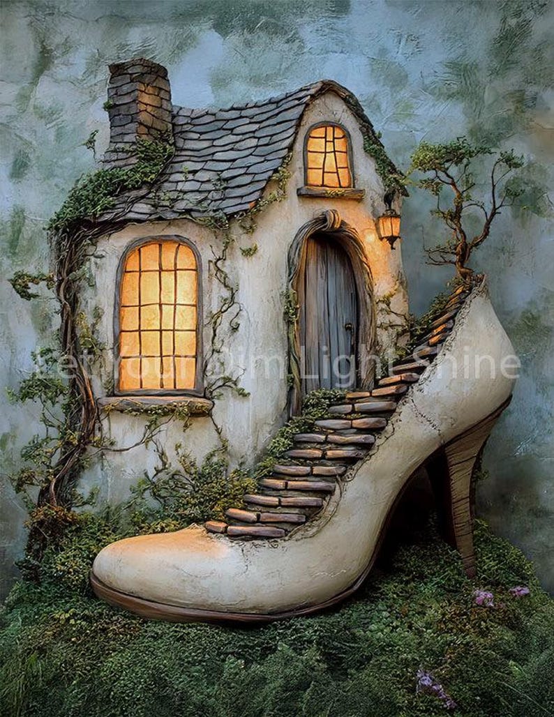 Custom Illustration of “the Witches Boot” Printed on Cotton Canvas - Etsy