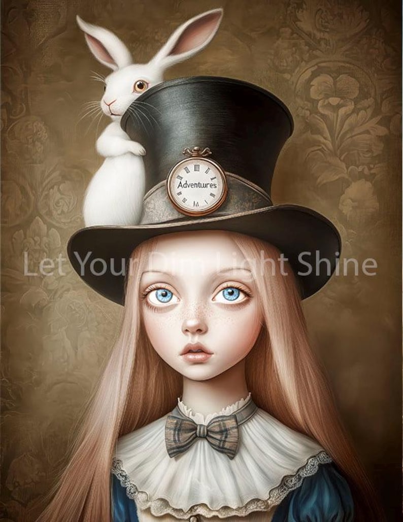 Custom Illustration of Monday Face Alice, Alice in Wonderland , Printed ...