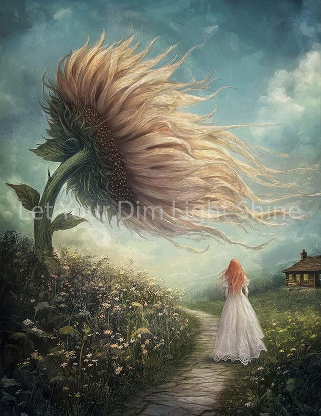Custom Illustration of “sunflowers Stand Tall and Be Brave” Two ...