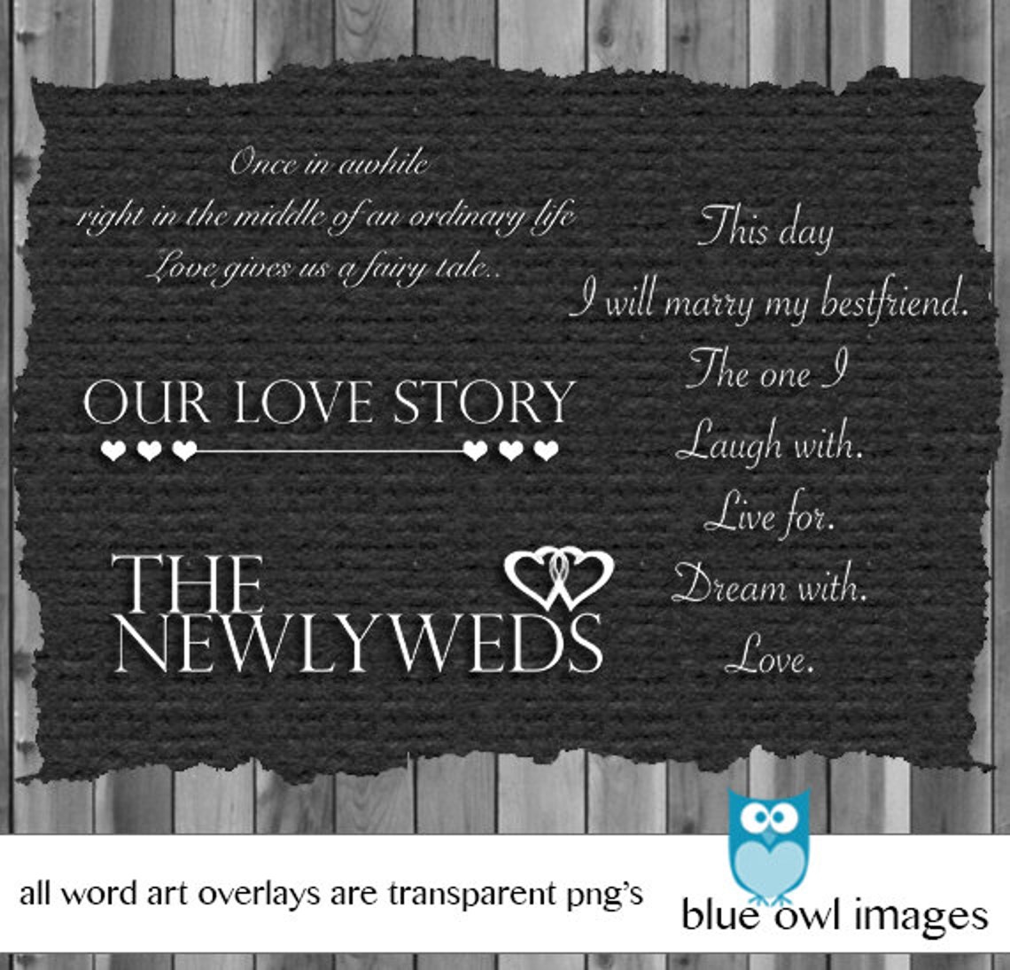 Photography Love Words Photoshop Overlay Digital Scrapbook Word Art ...