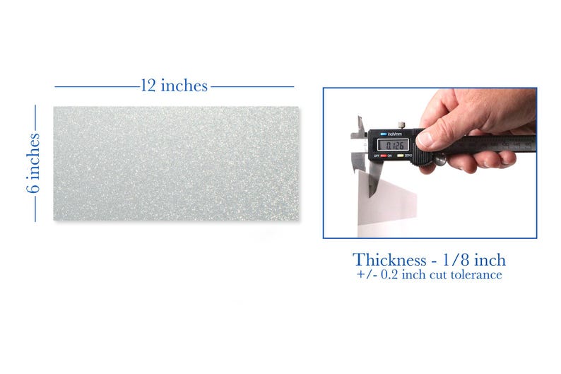 Silver Pixie Dust Glitter Acrylic, 12x12" or 6x12", 1/8" Diode Laser ...