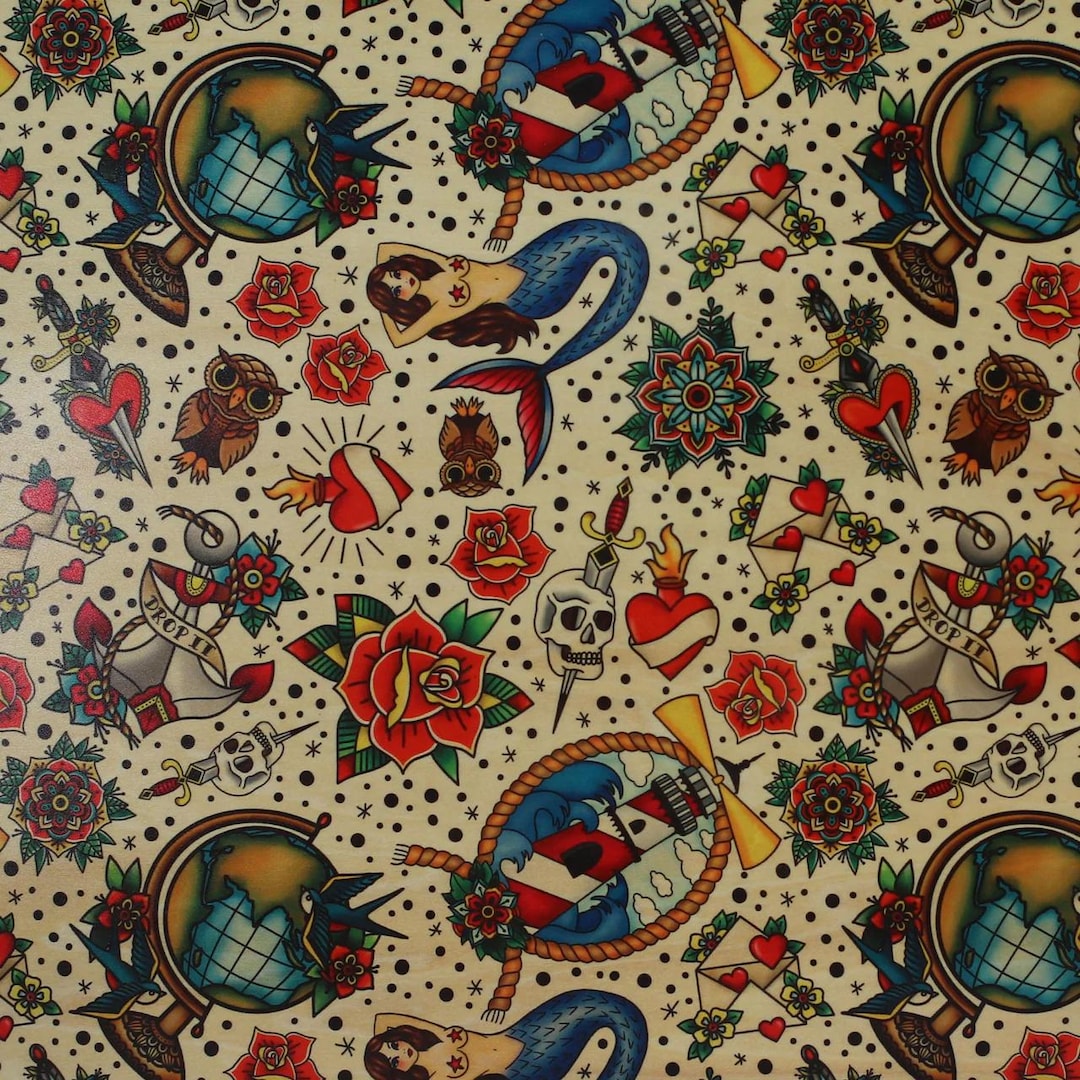 Tattoo Patterns by Samantha's Doodles, Patterned Basswood, 12x12", 1/16 ...