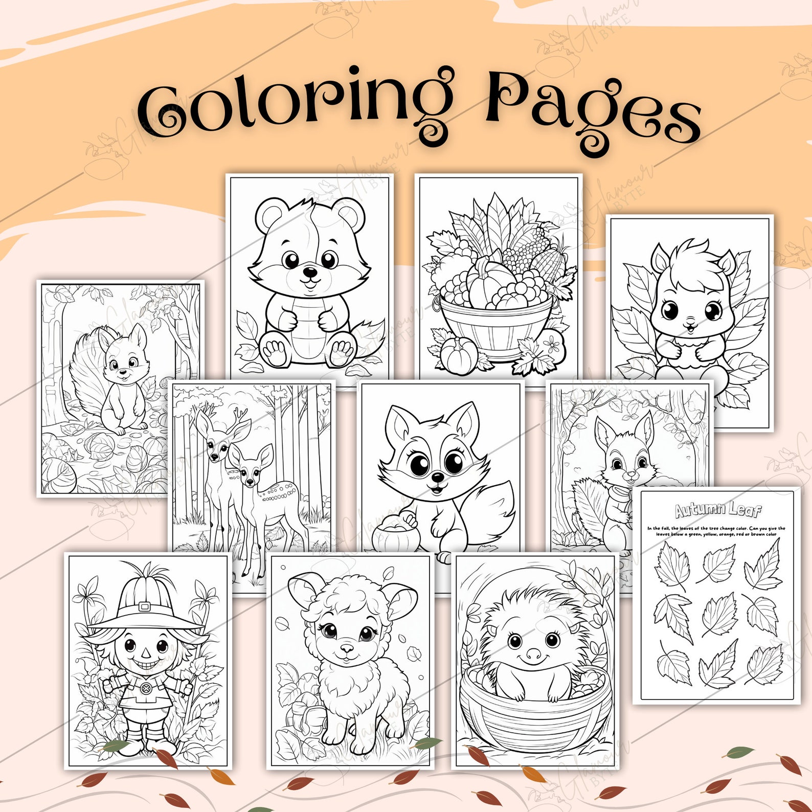 34 Printable Fall Kids Activity Bundle, Autumn Word Search Coloring ...