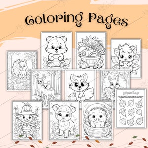 34 Printable Fall Kids Activity Bundle, Autumn Word Search Coloring ...