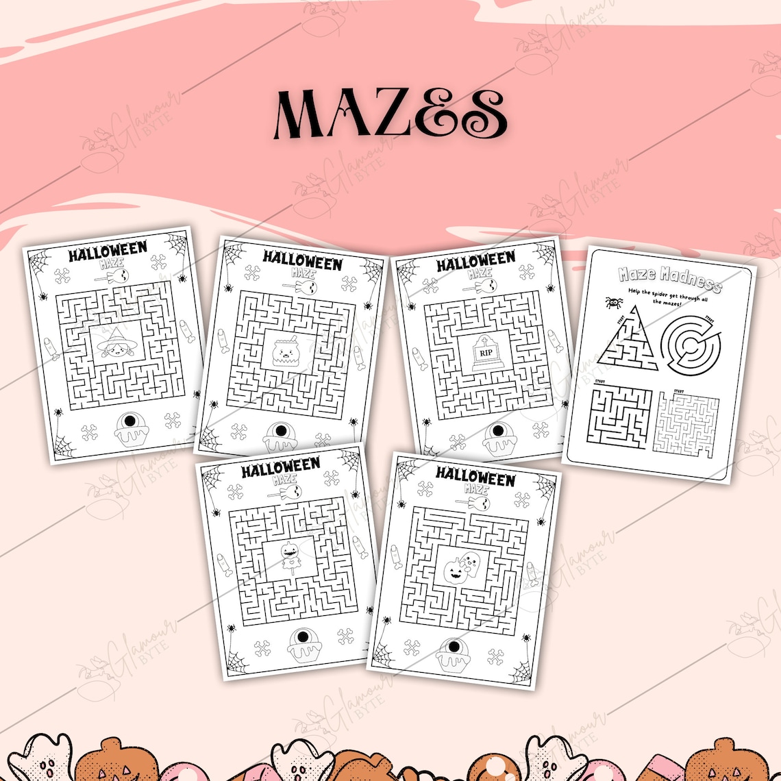 48 Printable Kids Halloween Activities, Halloween Spooky Activity ...
