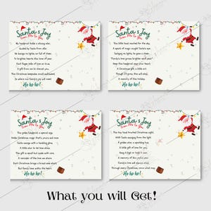 Christmas Tree Santa Handprint Art Craft, Keepsake Memory DIY Poem Card ...