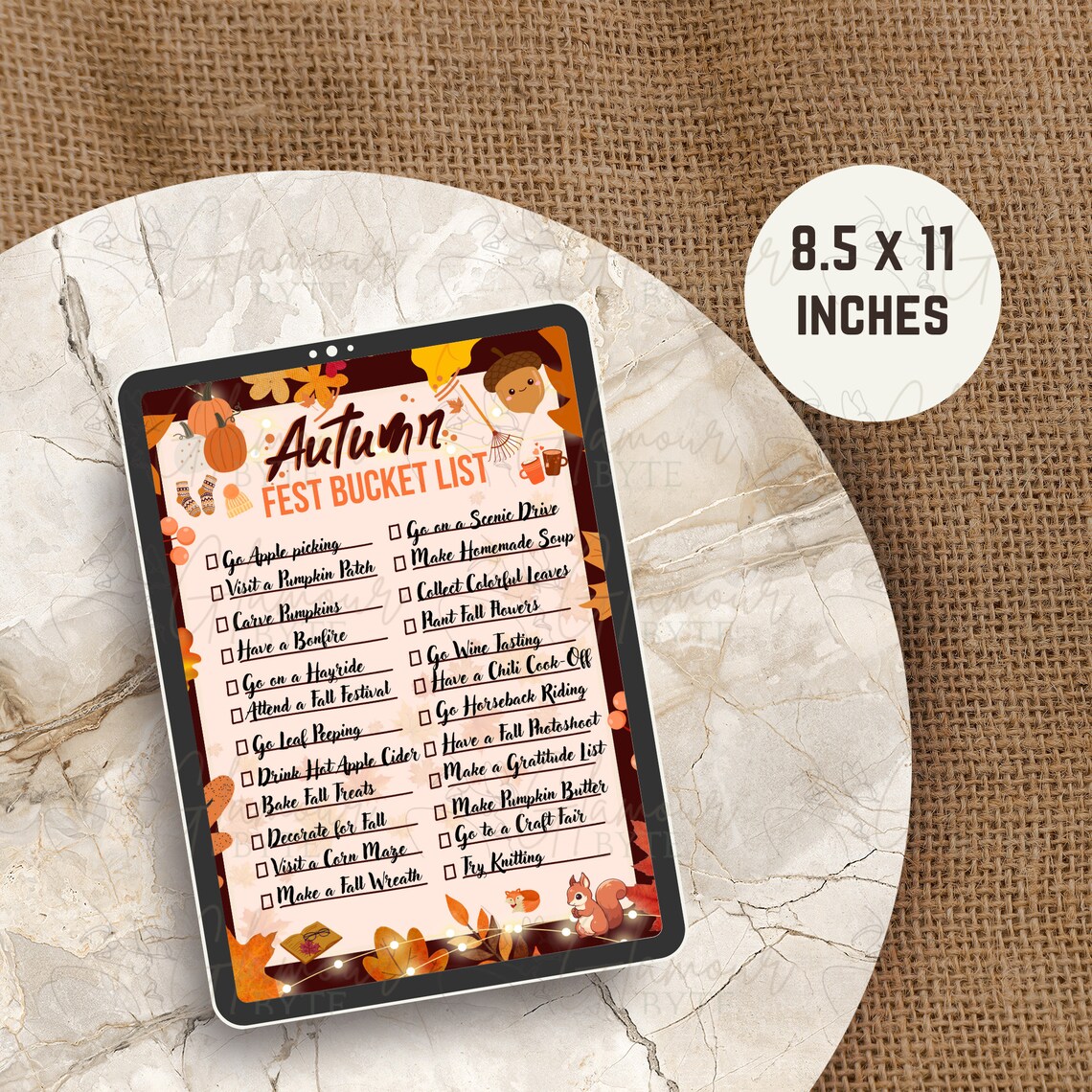 Autumn Fall Editable Bucket List, Fall Leaves Printable to Do List ...