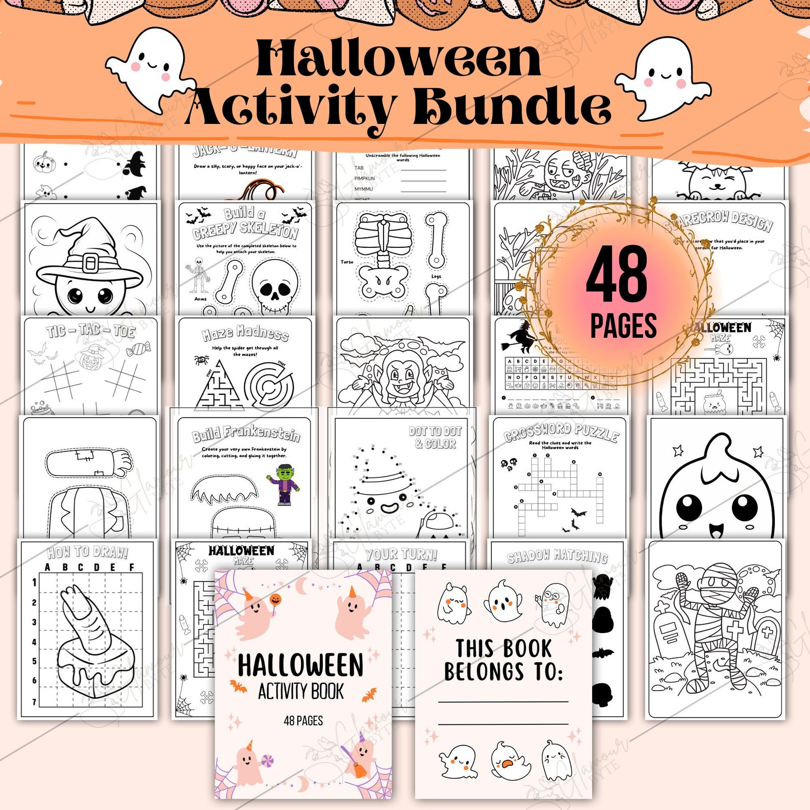48 Printable Kids Halloween Activities, Halloween Spooky Activity ...