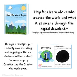 Creation Story for Kids Bible Worksheet | Kindergarten-elementary ...