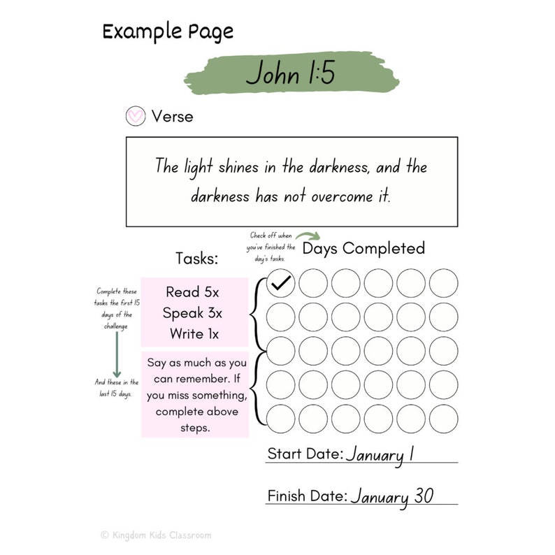 Bible Reading Journal for Kids and Teens | Floral Design | Digital ...