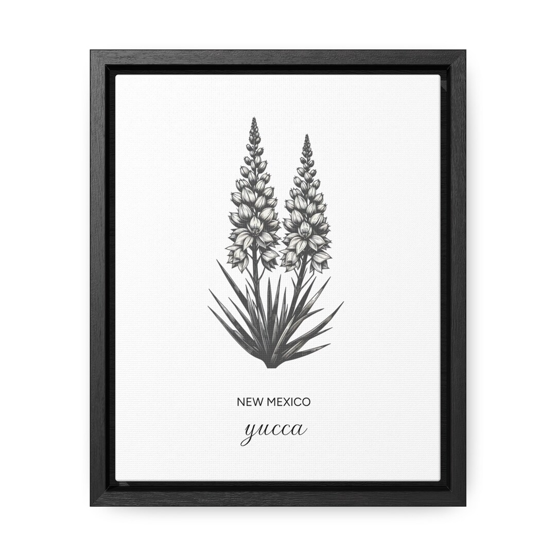 New Mexico Yucca State Flower Canvas Framed - Etsy