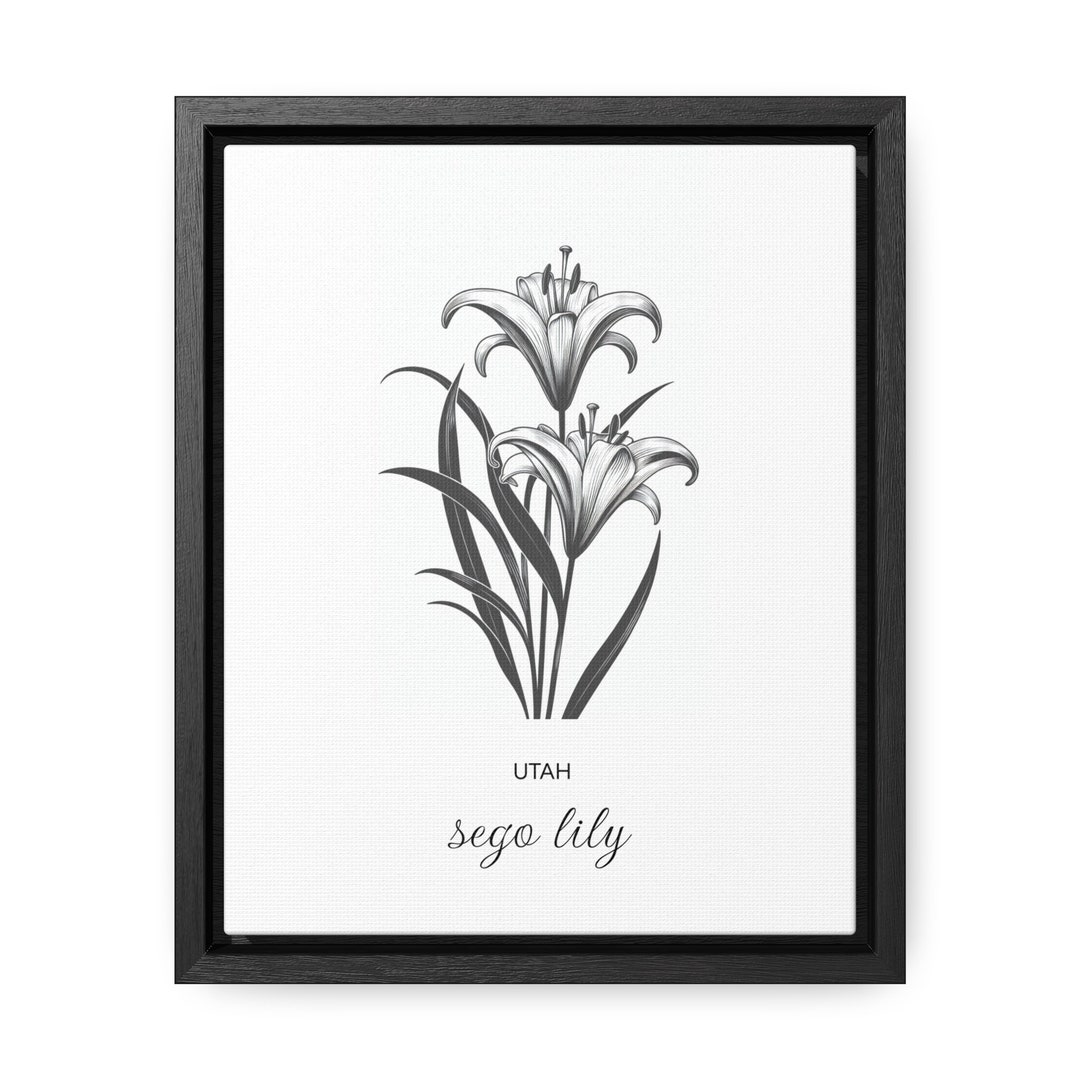 Utah Sego Lily Flower State Flower Canvas Framed - Etsy