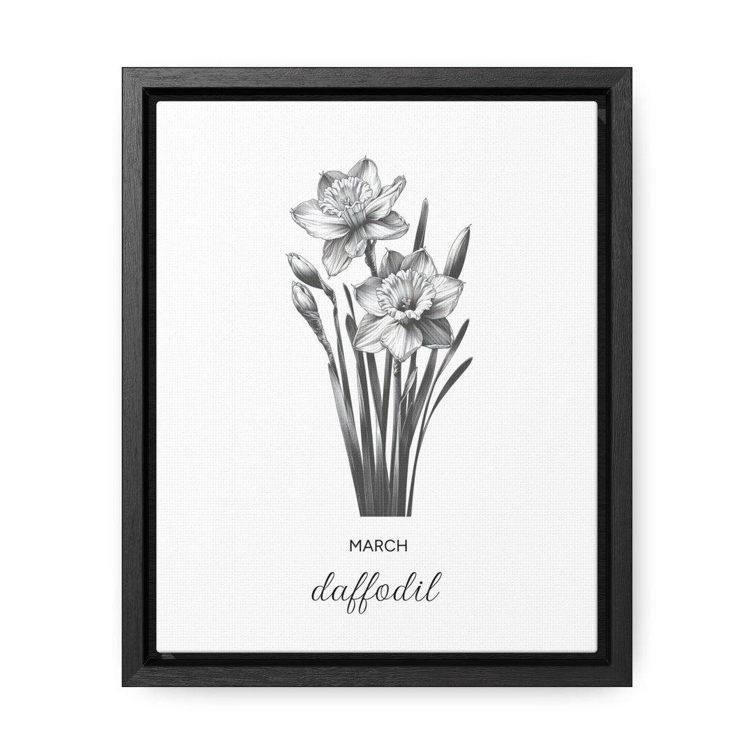 March Daffodil Birth Flower Framed - Etsy