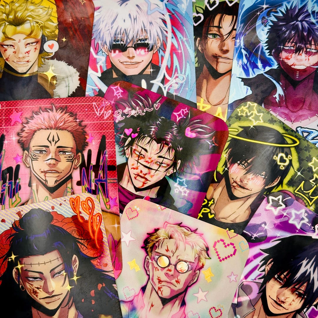 Anime Bad Boys Purikura Holographic Stickers | Anime Daddies | Jujutsu ...