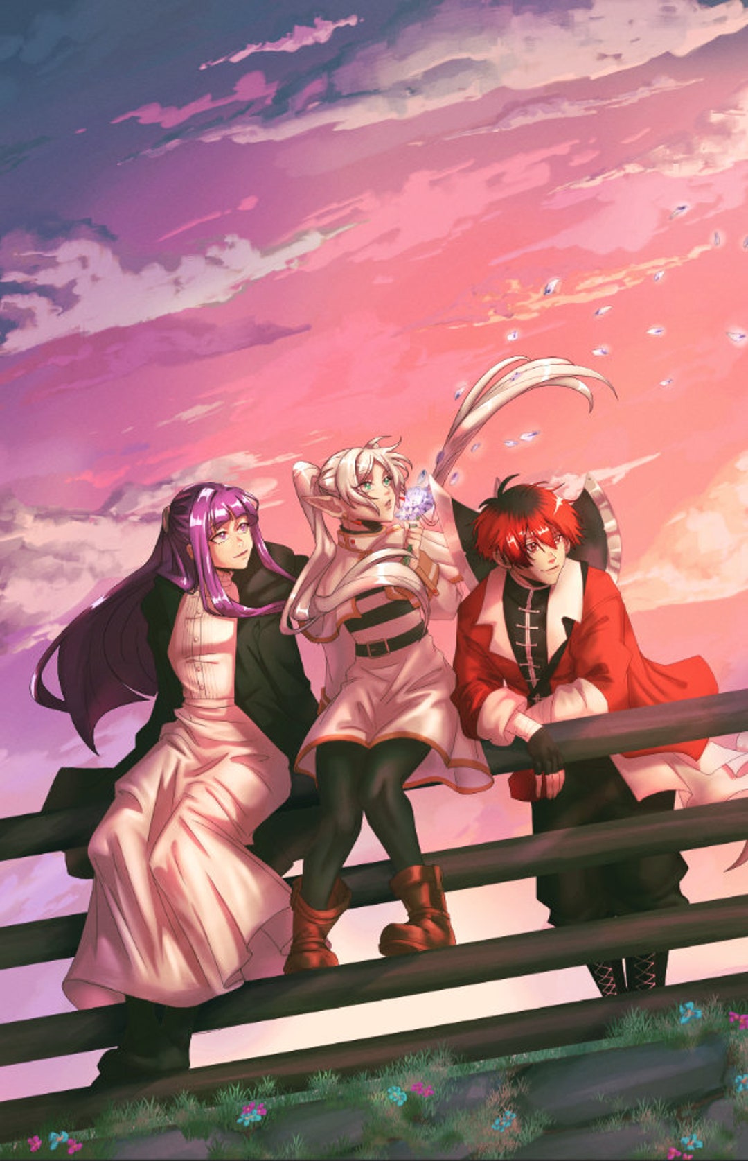 Frieren Dusk Print | Elven Mage | All Prints B2G1 Free | Large Anime ...