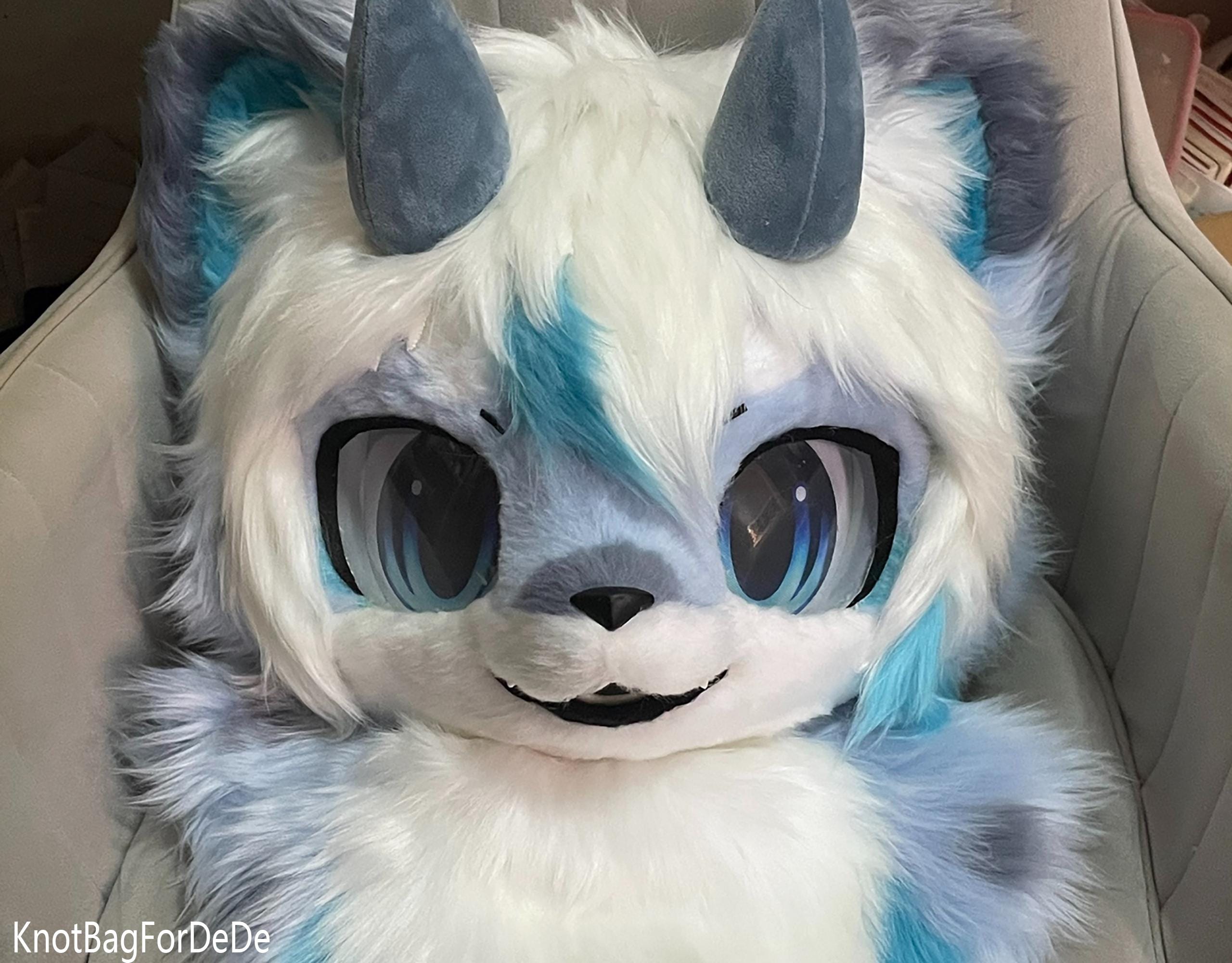 Kemono Fursuit Head, Blue Dragon Fursuit, Fursuit Head, Fursuit ...