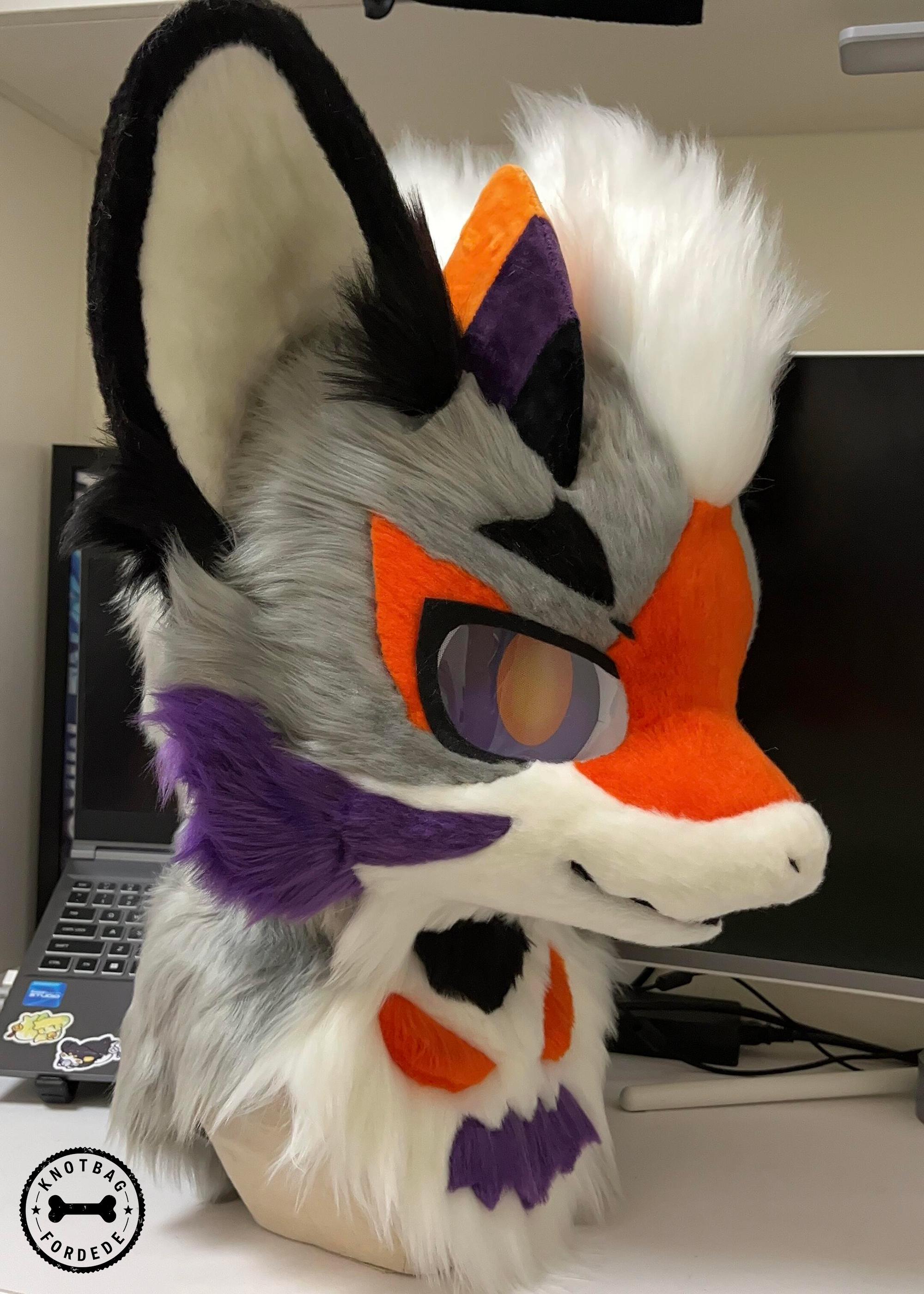Kemono Fursuit Head, Patchwork Fursuit Head, Fursuit Head, Fursuit ...