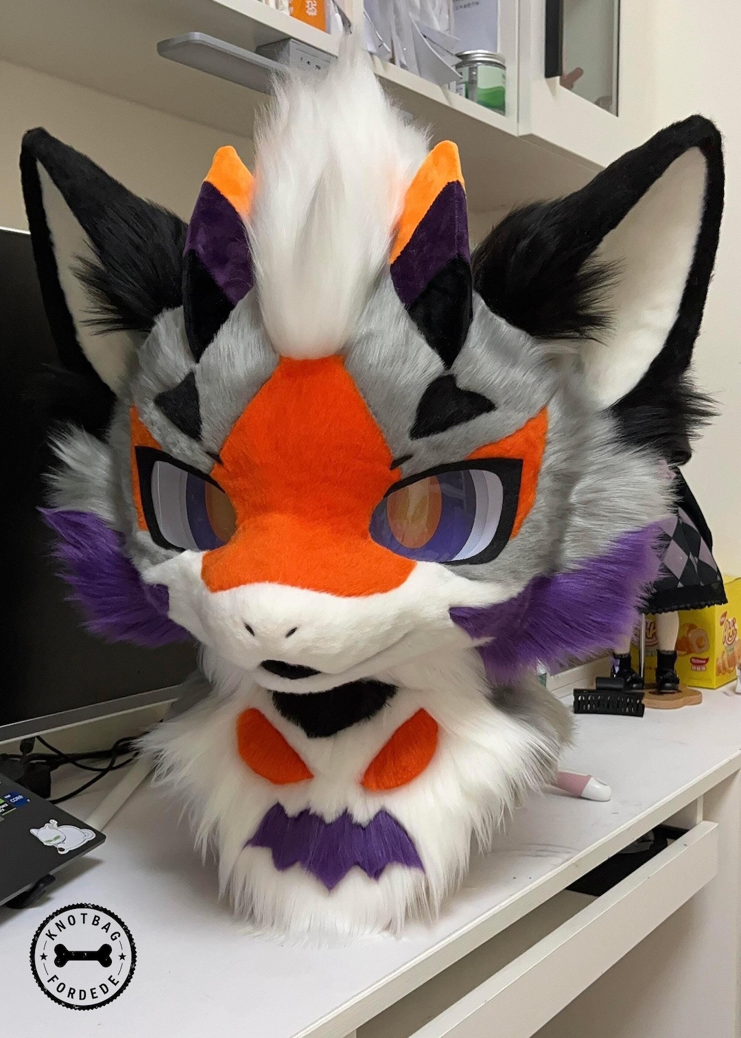 Kemono Fursuit Head, Patchwork Fursuit Head, Fursuit Head, Fursuit ...