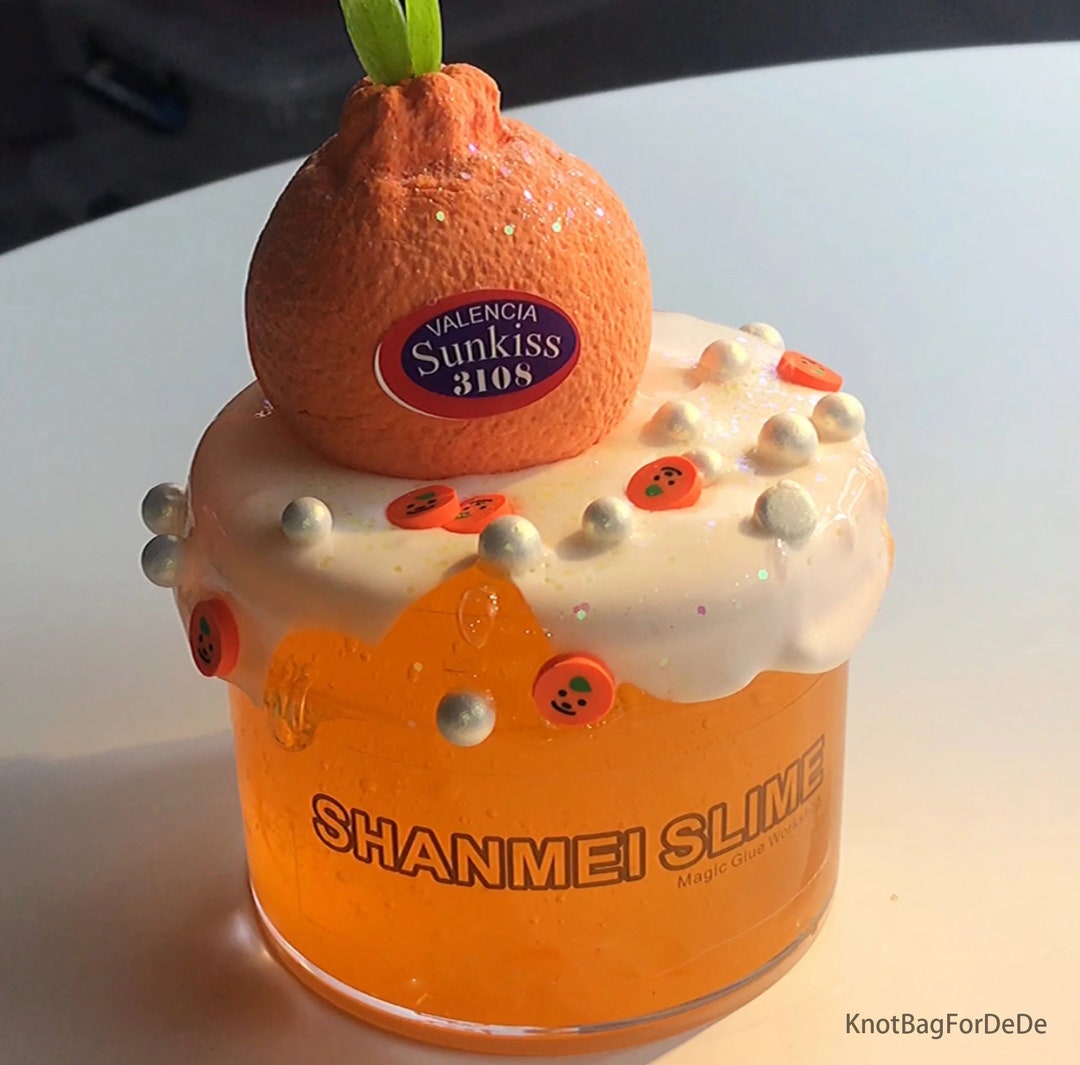 Orange Slime, Fluffy Slime, Cute Slime, DIY Slime, Stress Relief Toys ...