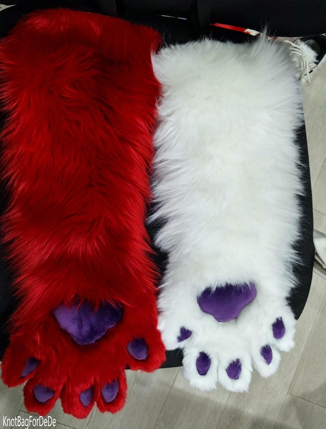 Fursuit Paws,five-finger Paws,long Sleeve Paws,patchwork Paws,furry ...