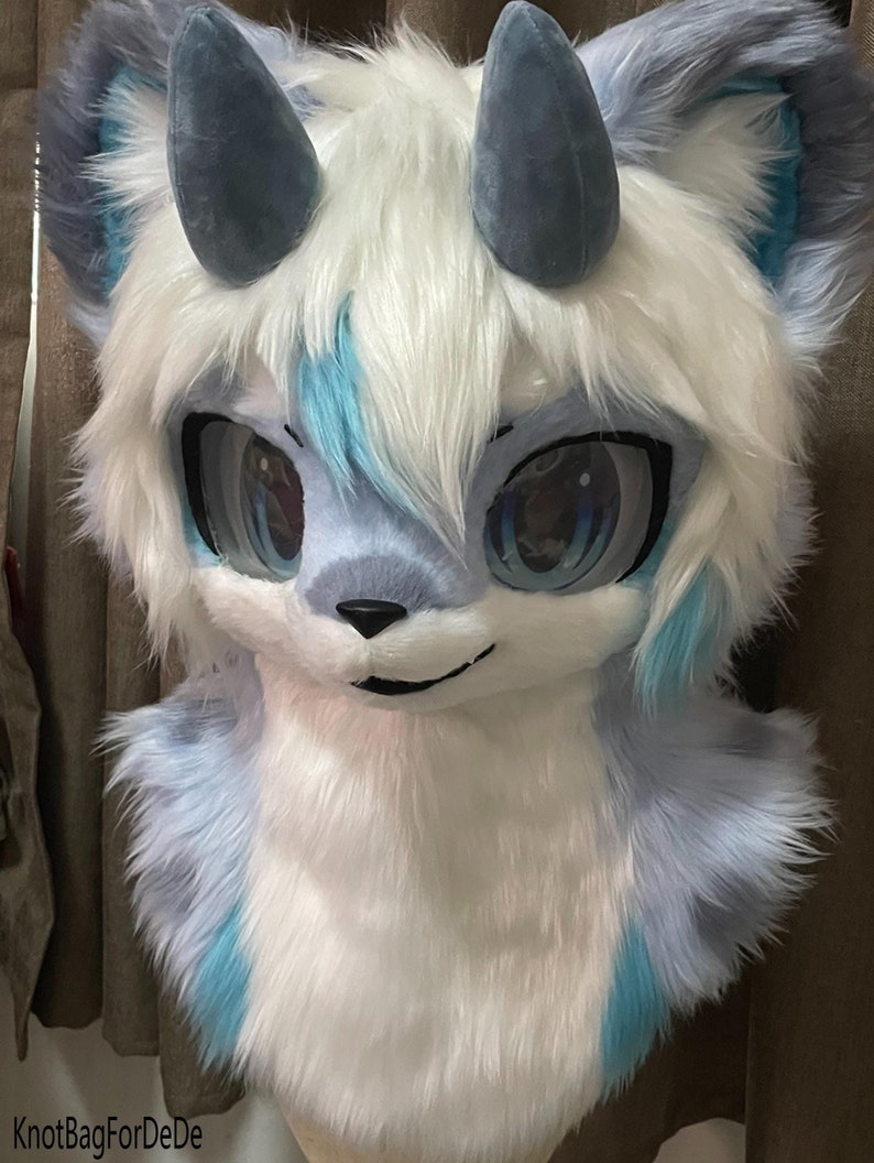 Kemono Fursuit Head, Blue Dragon Fursuit, Fursuit Head, Fursuit ...