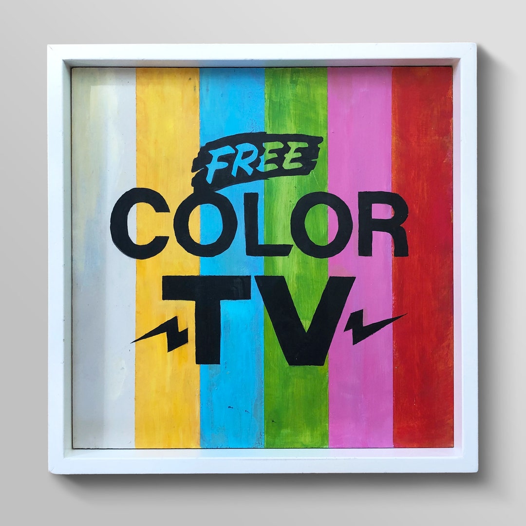 FREE Color TV Wall Art Decor Typography Art Design - Etsy