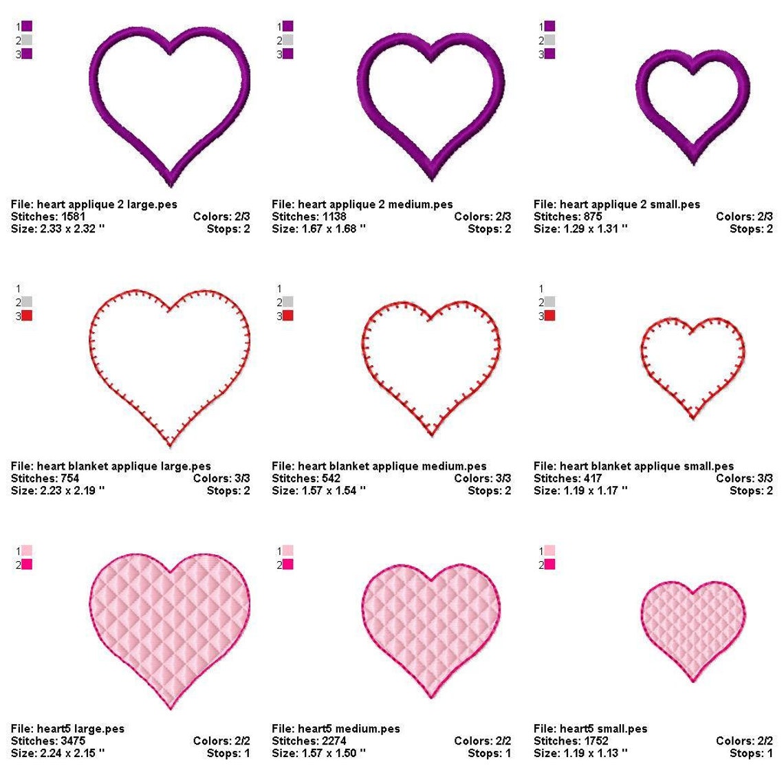 SPECIAL Price on 13 Valentine's Day Applique and - Etsy