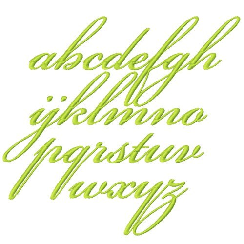 No.12 Beautiful Script Font - Great for Sm or Lg Monograms (1in, 2in, 2 ...