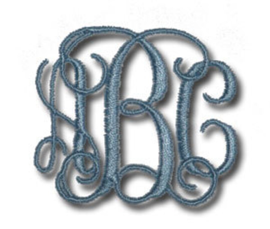 No.300 Viney Monogram Font & Frame (2in, 3in, and 4in) INSTANT DOWNLOAD ...