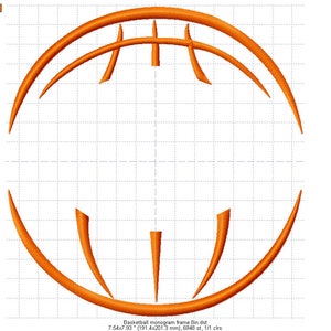 Split Basketball Stitching Frame Designs 5x5, 6x6, 7x7, & 8x8 - INSTANT ...