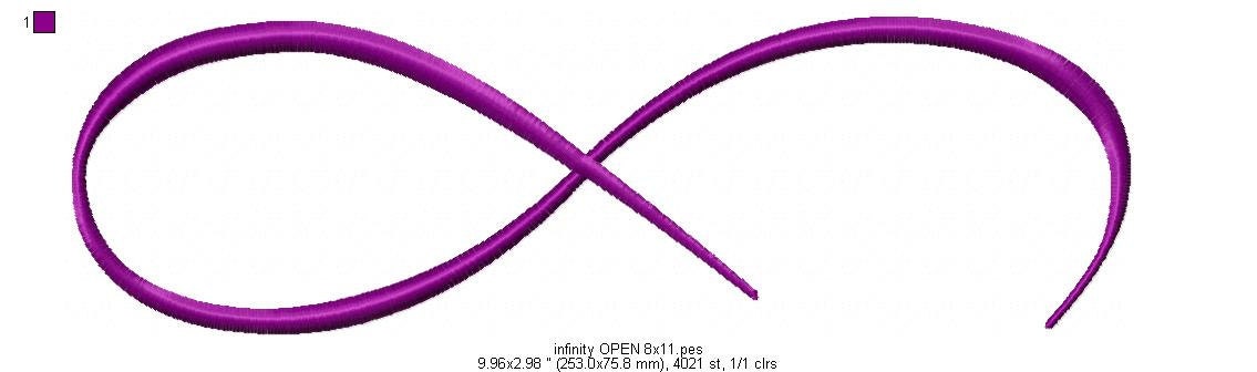 OPEN Infinity Design 4x4 5x4 5x7 8x11 Hoop Size INSTANT | Etsy