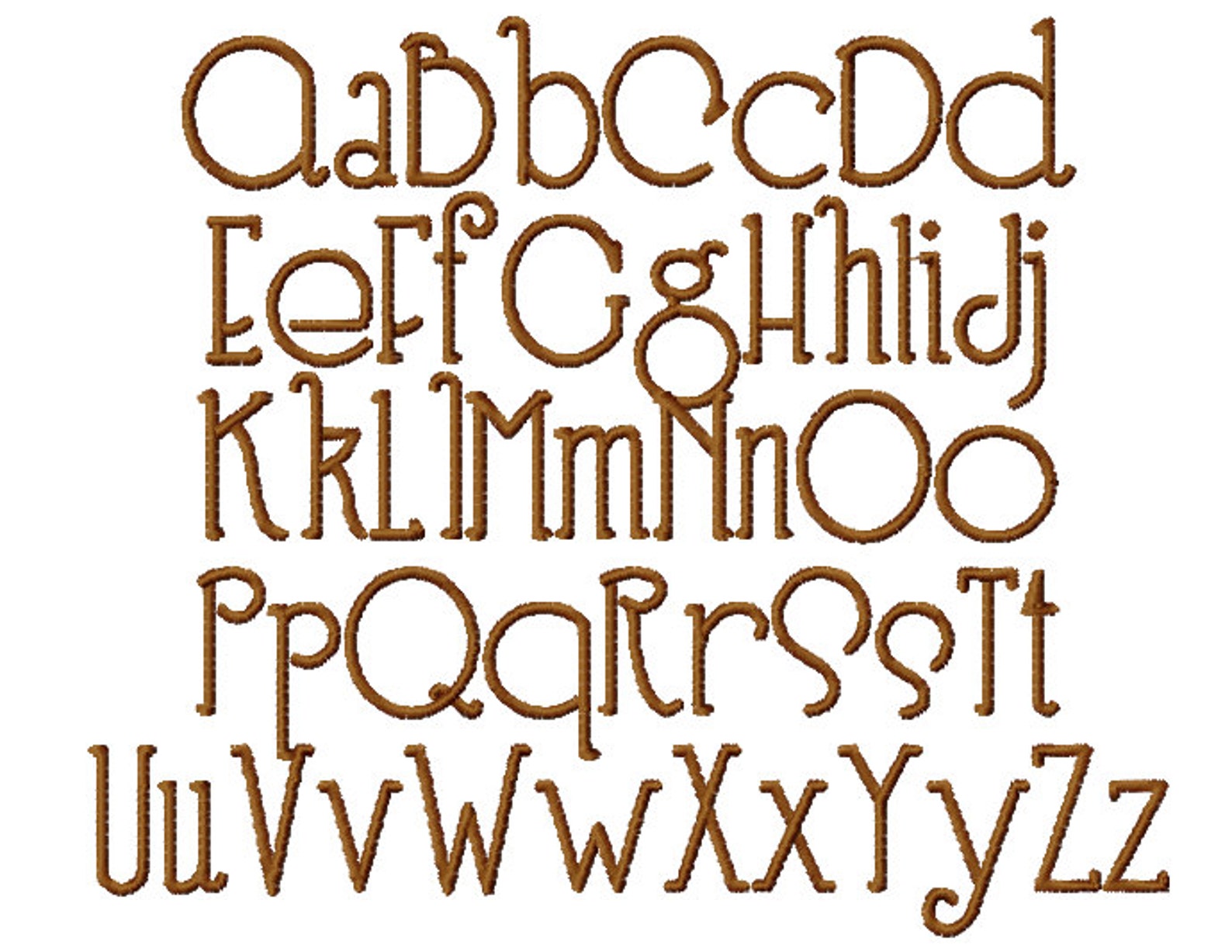 No. 27 Monogram Font Embroidery Designs 0.75 1 2 3in - Etsy