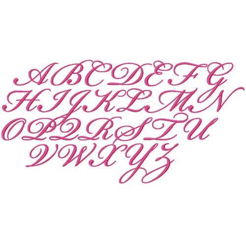 No.12 Beautiful Script Font - Great for Sm or Lg Monograms (1in, 2in, 2 ...