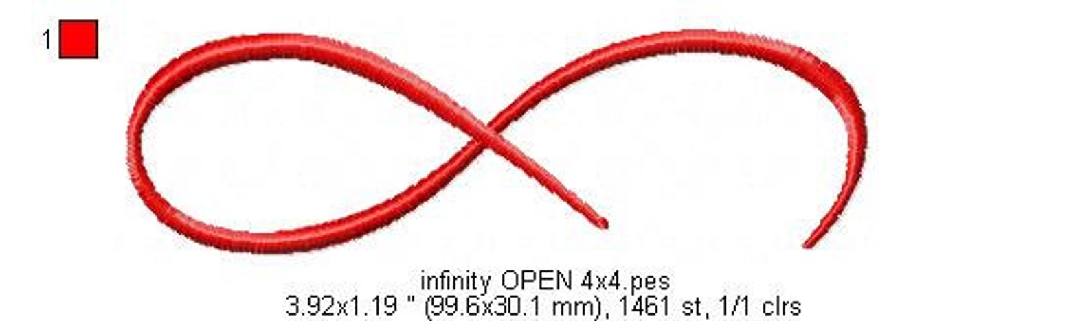 OPEN Infinity Design 4x4 5x4 5x7 8x11 Hoop Size INSTANT | Etsy