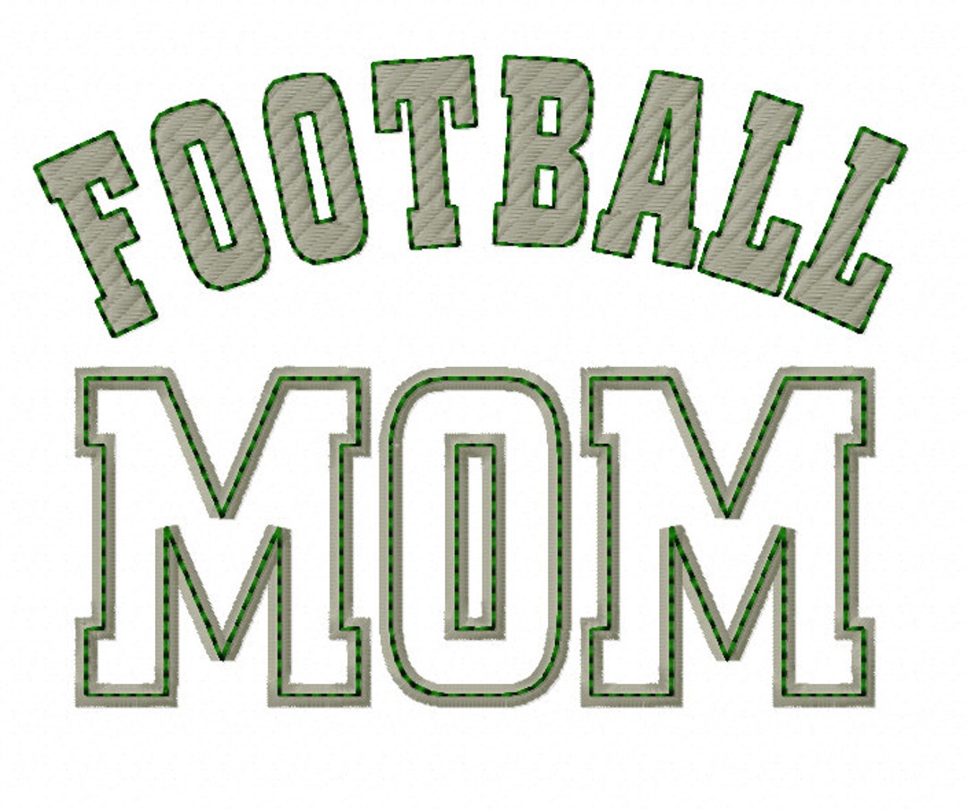 FOOTBALL Mom Fill and Applique Designs 4x4 5in 7in and 10in - Etsy