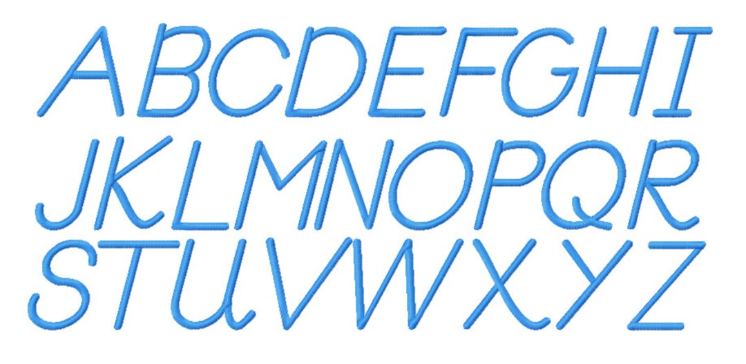 No.03 Block Font Embroidery Font (1in, 1.5in, 2in, and 3in.) INSTANT ...