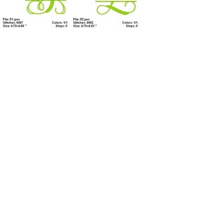 Split Viney Monogram Embroidery Font No.303, INSTANT DOWNLOAD, Vine ...
