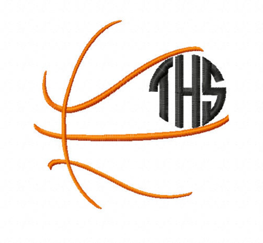 Basketball Monogram Frame 4 5 6 7 & in Size INSTANT - Etsy