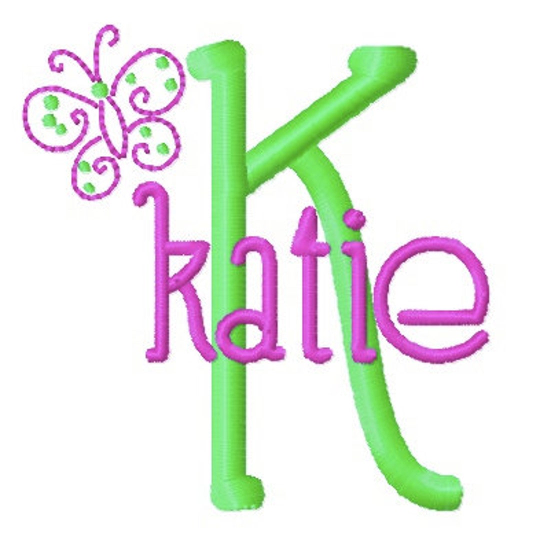 No. 27 Monogram Font Embroidery Designs (0.75, 1, 2, 3in) INSTANT ...