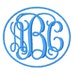 No.300 Viney Monogram Font & Frame (2in, 3in, and 4in) INSTANT DOWNLOAD ...